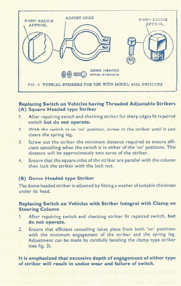 Lucas Indicator switch SA85 repair instructions